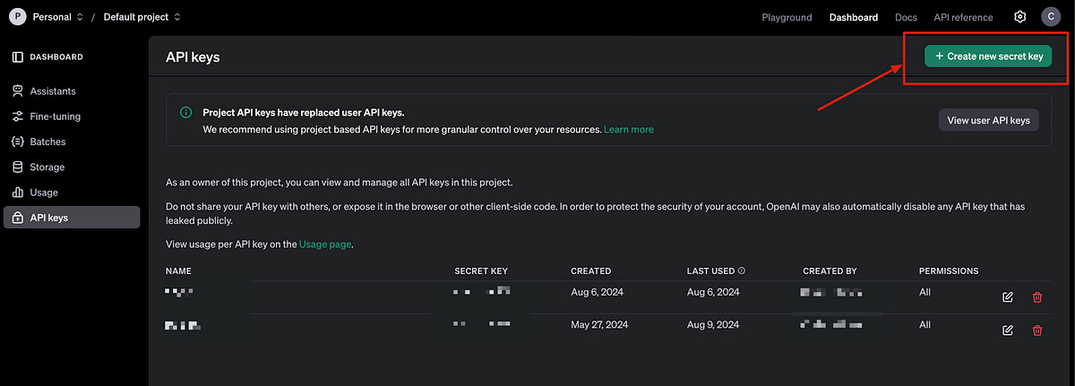 How to Get an OpenAI API Key – Vectorize